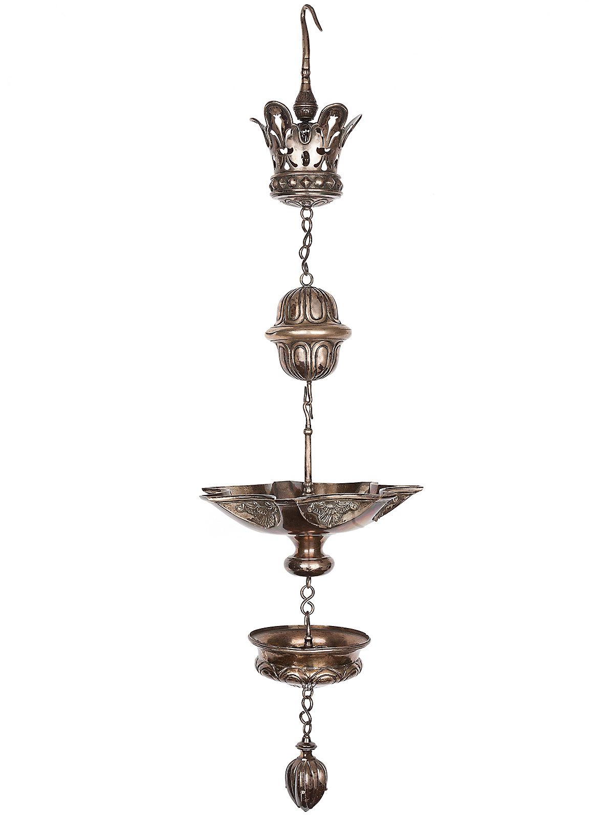 DUTCH SILVER SABBATH HANGING LAMP.