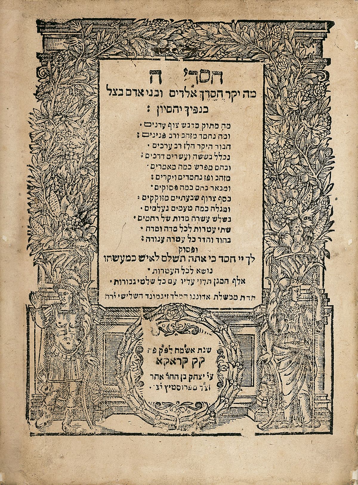 Chasdei Hashem [on the thirteen Attributes of God]